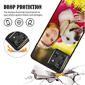 Personalize Phone Case for Motorola Moto Thinkphone 5G - Customizable Photo Picture Text Name, Customized Cellphone Cover Thin Soft TPU Protective Black Cases Covers 6.6 inch | Memorial Gift