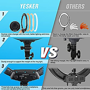 Ring Light 18 Inch LED Ringlight Kit with 73 inch Tripod Stand with Phone Holder Adjustable 3200-6000k Color Temperature Circle MUA Lighting for Camera for Vlog, Makeup,Youtobe, Video Shooting, Selfie