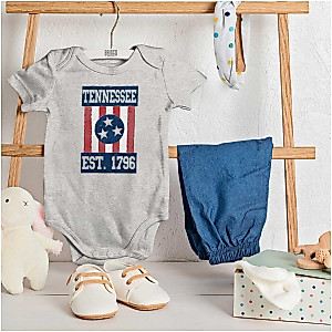 Brisco Brands Tennessee Country Southern TN Flag Baby Romper Boys or Girls