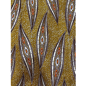 African Ankara Wax Prints Fabrics- Classical Design- White, Black, Red, Light-Brown -Sell by 6 Yards- 100% Cotton-for Men and Women