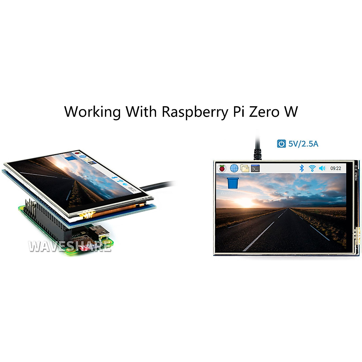 waveshare 3.5 inch Resistive Touch Screen IPS LCD 480x320 Hardware ...