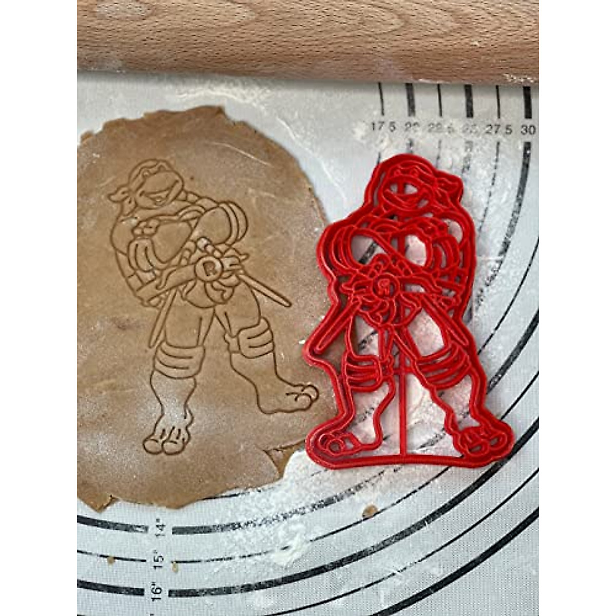 Premium Quality Ninja Turtle Raphael 6” Cookie Cutter and Mold Produced by 3D Kitchen Art