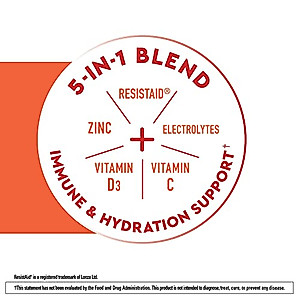 Nature Made Wellblends Active Immune Defense Fizzy Drink Mix, ResistAid, Vitamin C, Vitamin D, Zinc, and Electrolytes Powder, 14 Stick Packs