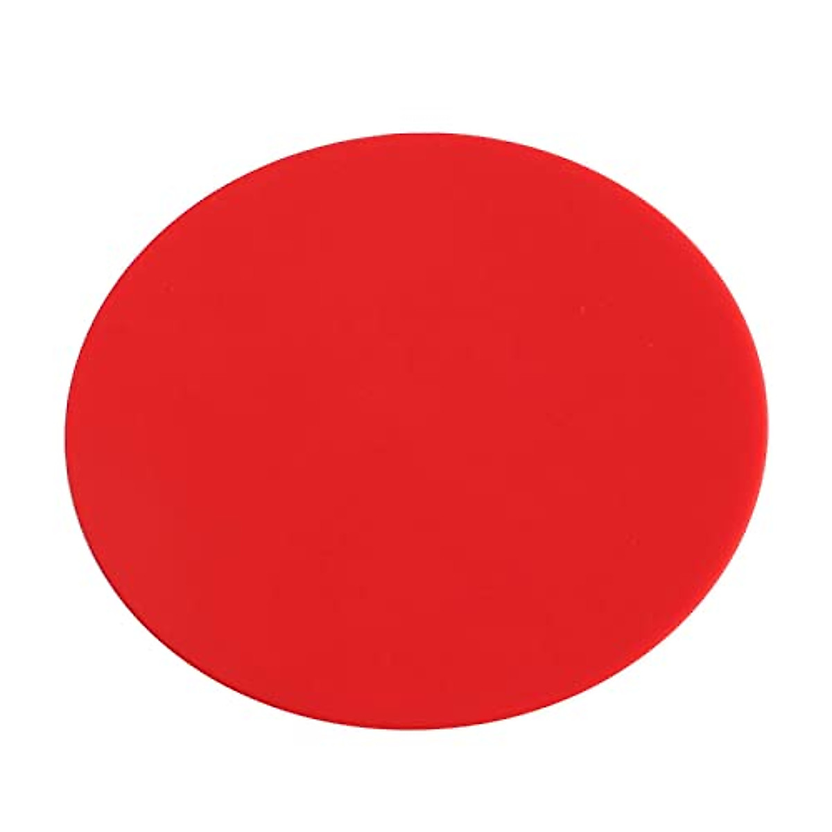 KeLoNg Rubber Jar Opener Gripper Pad, Multi-purpose Bottle Lid Opener for Weak Hands, Solid Color Round Kitchen Table Coaster Trivet Mat, Washable & Durable, Red