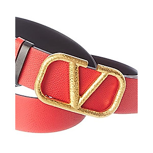 Valentino Vlogo 40Mm Reversible Leather Belt, 80, Black