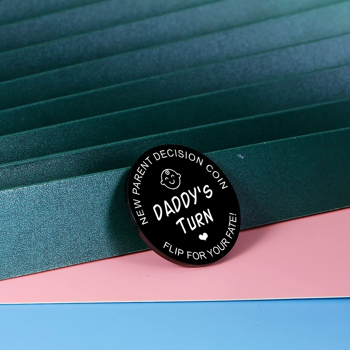 Doubled-Sided Prank Coin New Parent Gift for First Time New Mom Mommy to Be Mama Funny from Best Friend Sister Idea for Pregnancy Women Christmas Birthday Present