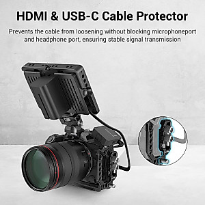 SMALLRIG R5 R5 C R6 Half Cage, Camera Half Cage with Cable Clamp for Canon R5 R5 C R6-3656