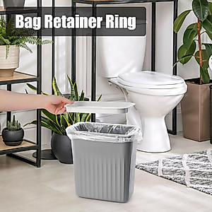 Elsjoy 4 Pack 2 Gallon Plastic Trash Can, Slim Waste Basket Bathroom Small Garbage Can, Rectangular Trash Bin for Office, Kitchen, Bedroom