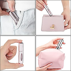 Mini Refillable Perfume Atomizer Bottle - Portable Refillable Spray, Atomizer Perfume Bottle, Scent Pump Case, Perfume Atomizer Refillable Travel (5ml, 4 Pack)