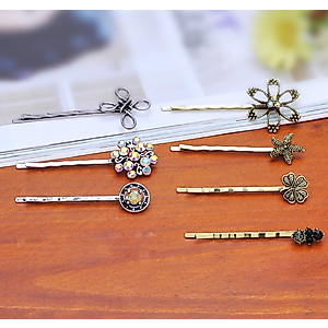 10 Pcs Vintage Alloy Mixed Hair Bobby Pins for girls Hair Clips Barrettes for women NO REPEAT RANDOM PACKING