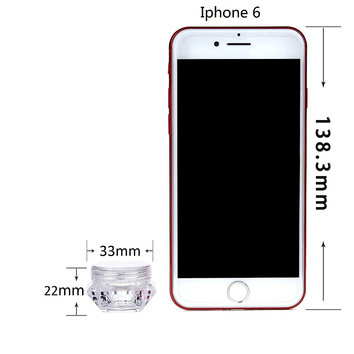 TMO 100pcs 5 Gram Clear Jars Plastic Jars Plastic Cosmetic Container Empty Cosmetic Sample Containers Transparent 5G/5ML Plastic Pot Jars for Eye Shadow,Nails,Powder,Paint