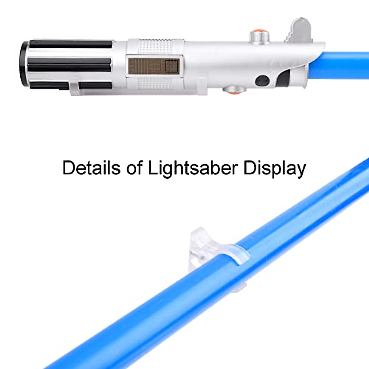 LEKUSHA Horizontal Lightsaber Wall Mount Holder Light Saber Display Rack Hook Stand, Compatible for Any Lightsaber, Clear Pack of 2