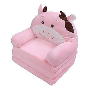 Aqur2020 Foldable Kids Sofa Lazy Toddler Seat Folding Cow Girl for Pink Sofa Bed Couch Cute Sofas (3 Layer)