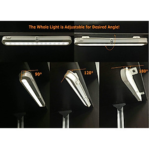 BLS T01L LED Closet Light Super Bright 20 LED Under Cabinet Lighting Battery Powered / DC Input Wireless Motion Sensing Light, Auto On Off Switch, Motion Sensor & Light Sensor, Light Beam Adjustable