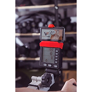 Phone Holder Made for PM5 Monitors of Concept 2 Rower, SkiErg and BikeErg - Silicone Smartphone Cradle Compatible with Concept 2 Rowing Machine. Ideal Rower Accessories
