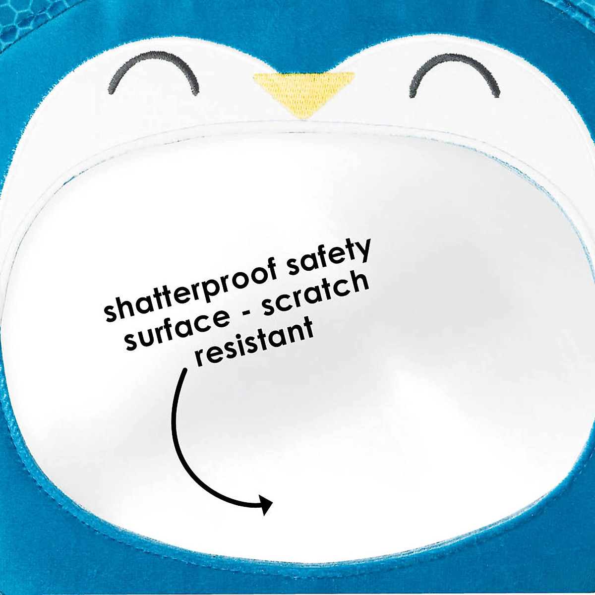 Diono Easy View Owl Character Baby Car Mirror, Safety Car Seat Mirror for Rear Facing Infant, Fully Adjustable, Wide Crystal Clear View, Shatterproof, Crash Tested