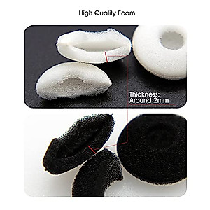 FAAEAL 15 Pairs Replacement Ear Tips for Ear Buds Headsets Earphones Accessories,Soft Foam Earbuds Eartips,Earpads Ear Bud Pad Cushions Replace Sponge Covers for Diameter 15mm-20mm Headphones(Black)