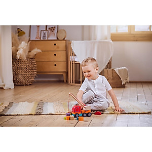 Cubika 13982 - Wooden Crane Truck, Children's Construction Playset. More 3 Years