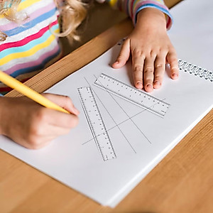 6Pcs 6 inch Ruler Clear Plastic Ruler Plastic Ruler Drafting Tools, Straight Shatterproof Rulers Transparent Rulers for Office Supply Ruler (Clear)