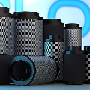 TerraBloom 4" x 12" Carbon Filter for Grow Tent - 46mm Charcoal Carbon Air Filter - Maximize Airflow with 200 CFM - Premium Carbon Air Filter & Charcoal Filter for Homes & Commercial Applications