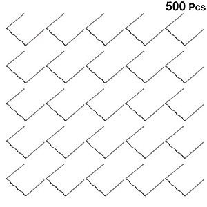 Wakauto 500pcs Hot Staple Repair Machine Plastic Welding Hot Stapler Car Auto Bumper Repair Pre Cut for All Cars Flat Angle 0.6mm