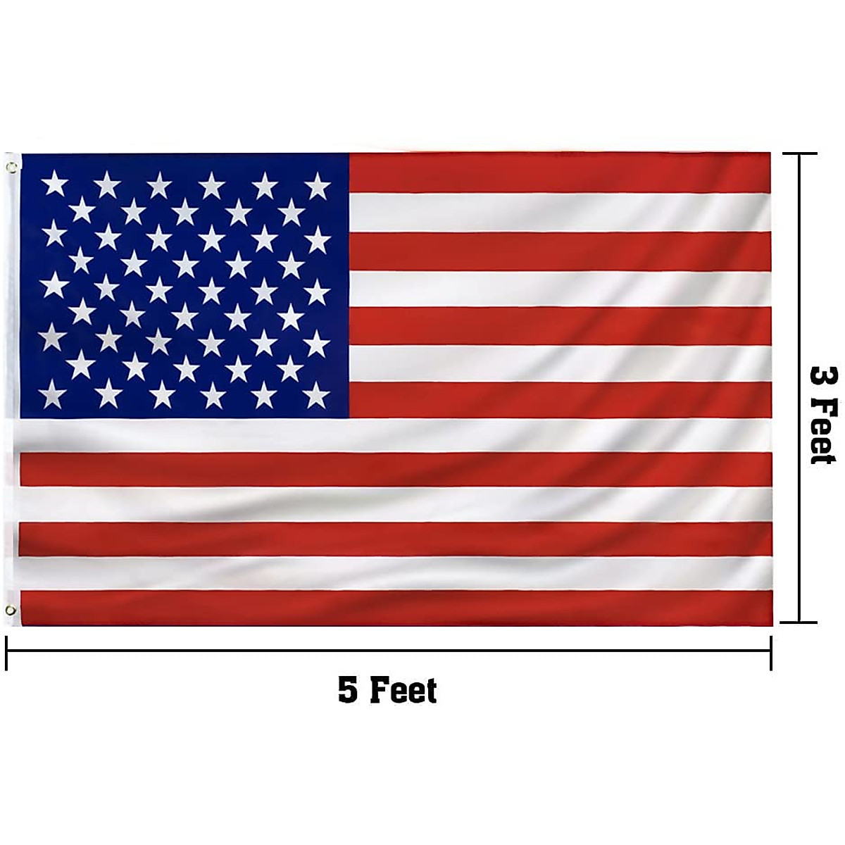 American Flag 3x5 FT USA FLAG Polyester US United State Flags outdoor indoor Canvas Header and Double Stitched with two Brass Grommets