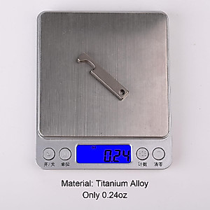 NHDT SW637 Mini Titanium Keychain Beer Bottle Opener,Bar Gifts for Men, Husband, Dad, Boyfriend,EDC Supplies for Outdoor Travel.Only 0.28oz weight