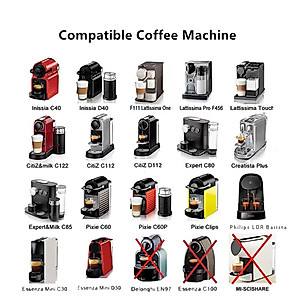 Triplot Reusable Capsules for Nespresso OriginalLine - 6pcs Refillable Coffee Pods,Stainless Steel Cups Compatible for Nespresso OriginalLine Machine (6Pods+100pcs Lids+Tray+Refilling Tool&Tamper)