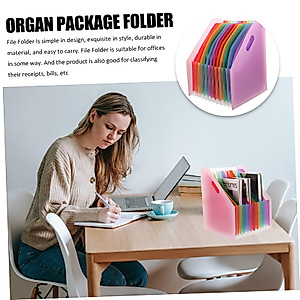 VILLCASE Vertical Accordion File Organizer Large Capacity Store Files Letters Photos Stylish and Simple Office Storage Folder