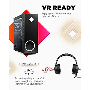 HP OMEN 30L Gaming Desktop, AMD Ryzen 7 5800X Processor, NVIDIA GeForce RTX 3080, Liquid Cooling, Customizing RGB Lighting, 8 USB Ports, HDMI, Windows 11 Home, Black (32GB RAM | 1TB SSD)