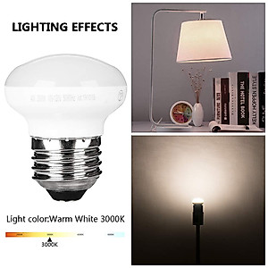 Haian Support China Cabinet Light Bulbs, 4W(25W) Short Light Bulbs, R14 E26 Curio Cabinet Light Bulb, 3000K Warm White, Dimmable, 4Pack