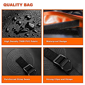 Morkot Hitch Mount Cargo Carrier Bag 100% Waterproof 20 Cubic Feet (59" L 24" W 24" H) Include 8 Reinforced Straps Zipper Lock Fits Car Truck SUV Vans with Basket Hitch Mount