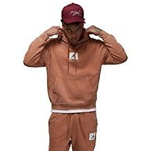 Nike Jordan Mens Flight Fleece Washed Pullover Hoodie L Ligth Brown