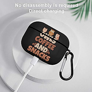 Owl Humor Design Airpods Case Cover for Apple AirPods Pro Cute Airpod Case for Men Women Boys Girls Silicone Protective Skin Airpods Accessories with Keychain