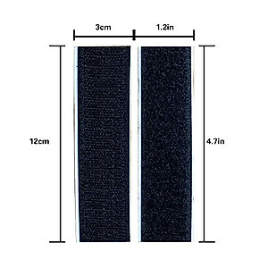 15Pcs Professional Self Adhesive Hook and Loop Sticky Back Fastener, Double-Sided Fasten Interlocking Tape for Home and Office Use, 1.2 x 4.7 Inch