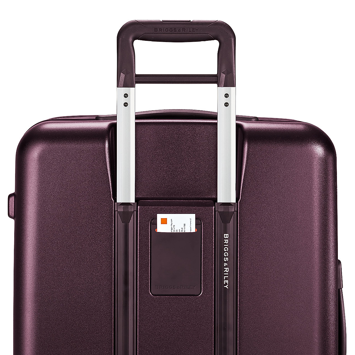 Briggs & Riley Sympatico Hardside Medium Spinner Luggage, Plum, 27-Inch Checked