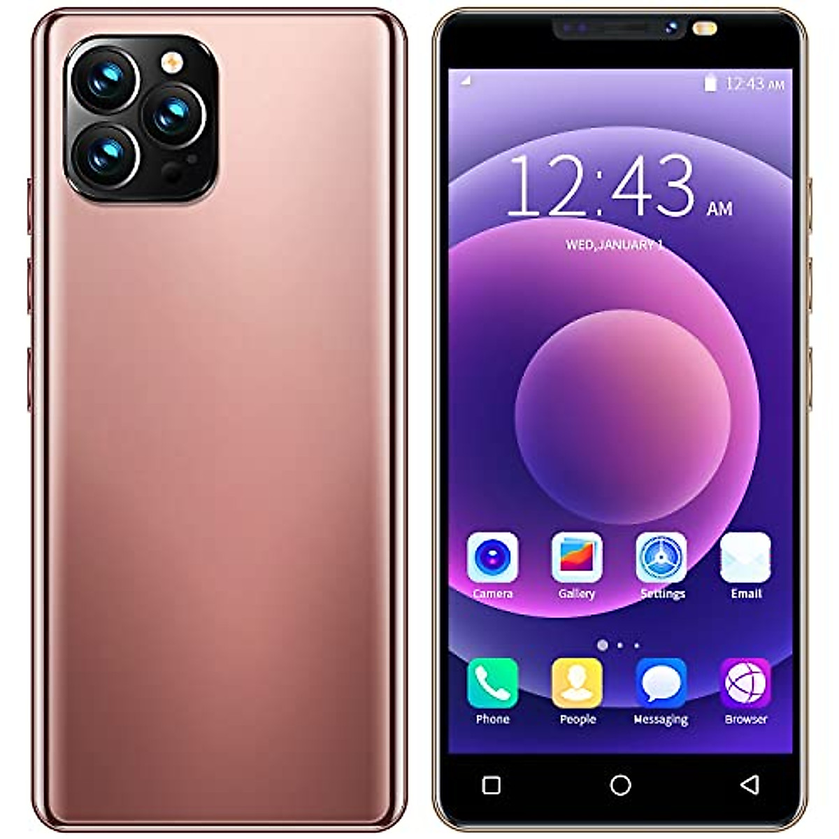 Unlocked Smartphone 5.5inch Cell Phone IP14 2+16GB HD Full Screen Straight Talk Phone Dual Sim Unlocked Android Phones Boost Mobile Phone (Roes Red)