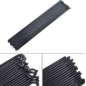 SEEMIE 10pcs 14G E-Bike Spoke Electric City Bicycle White Golden Blue Red Spokes+Nipples 186/188/233/235/259/261/271/273/292/294mm (Color : Length-233mm 10pcs)