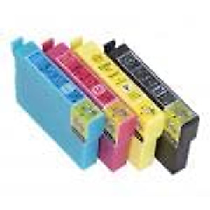 Ink Cartridge 4 Colors BK C M Y ABS Housing Printer Ink Cartridge Replacement for Printing Photos, Test Papers, Documents