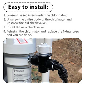 GRONGU R172248 Check Valve Replacement Fits for Pentair Rainbow Automatic Chlorine/Bromine in-Line Pool and Spa Feeder Model 320