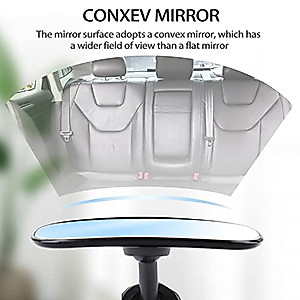 Universal Car Interior Rearview Baby Mirror Wide Angle Convex Mirror Clip-on mirrors for Viewing Rear Passengers