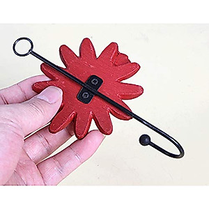 Acxico 1Pcs Creative Resin Sunflower Daisy Flower Wall Hook Keys Coat Hat Towel Holder Hanger Beautiful Home Decoration