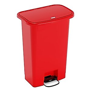 Detecto Waste Mate Plastic Waste Receptacle WM-24RED, (24 Gallon)