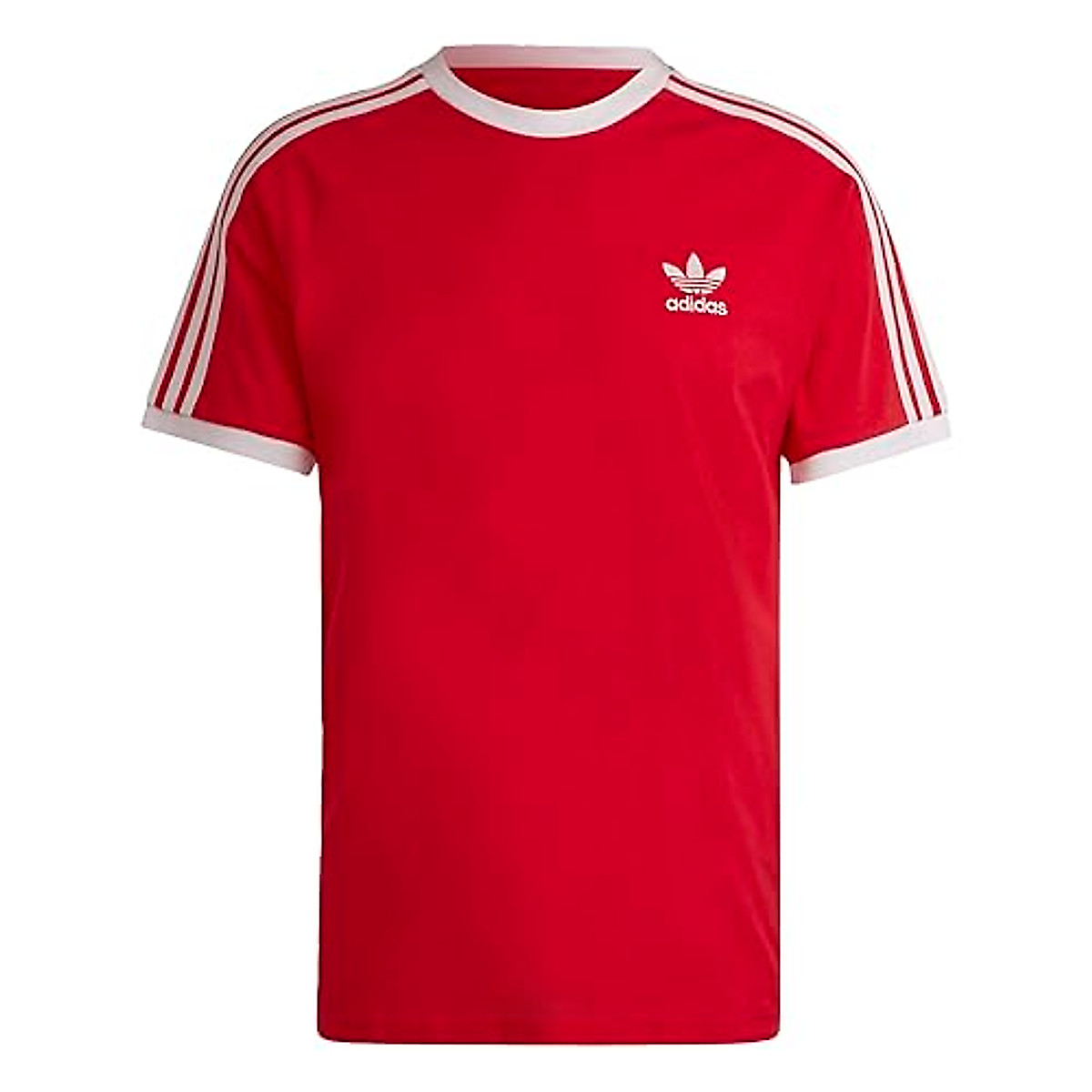 adidas Originals Men's Adicolor Classics 3-Stripes T-Shirt, Better Scarlet, Large