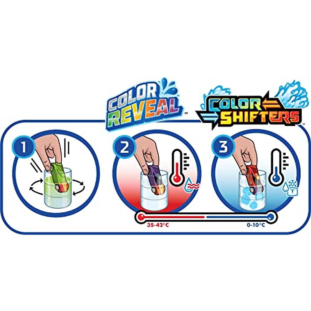 Hot Wheels Color Shifters Toy Car in 1:64 Scale, Repeat Color Change in Icy Cold or Very Warm Water (Styles May Vary)