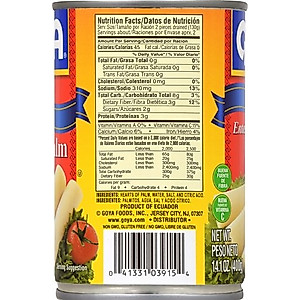 Goya Foods Whole Hearts of Palm (Palmitos), 14.1 Ounce (Pack of 12)