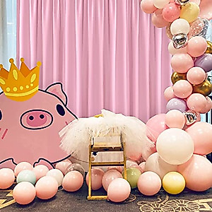 Hiasan Backdrop Curtains for Parties, Polyester Photography Backdrop Drapes for Family Gatherings, Wedding Decorations, 5ftx7ft, Set of 2 Panels