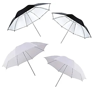 Photography Umbrella Lighting 4 Pack Kit, 33"/84cm Soft White Translucent and Reflective Umbrella for Photo and Video Studio Shooting