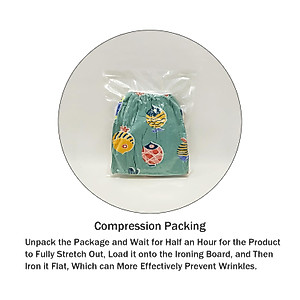 12.5" x 30" Small Tabletop Ironing Board Cover and Pad,3 Pairs of Hook and Loop Fastener Straps,Elastic Edges,Cotton Mini Iron Board Cover with Scorch Resistant Thick Padding