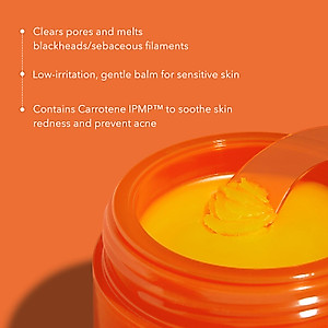 APRILSKIN Carrotene IPMP Hydromelt Cleansing Balm, 3.04 fl.oz, Noncomedogenic, Grapefruit Peel Oil, O-Cymen-5-Ol helps reduce blackheads & breakouts, for sensitive & oily skin, Korean Skincare